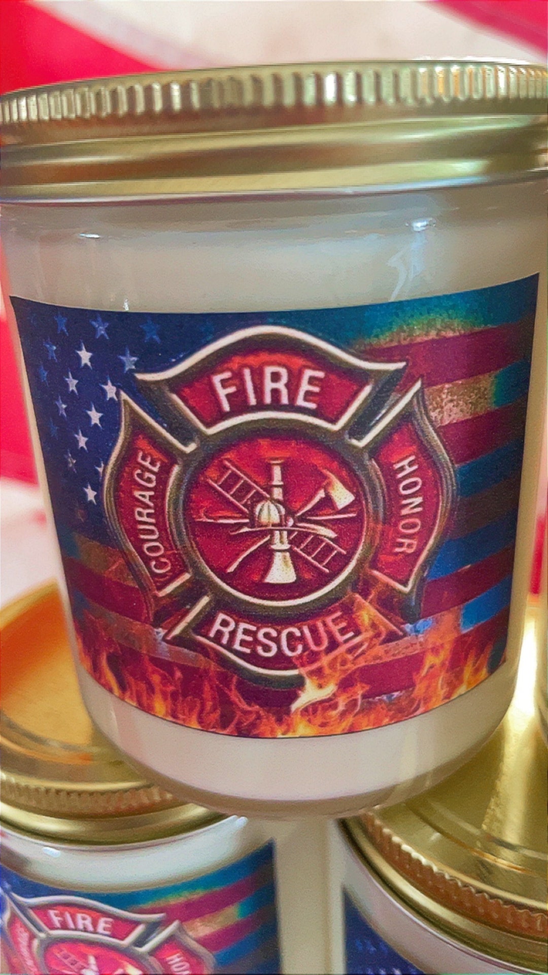 Firefighter Tribute Soy Wax Candle - Etsy