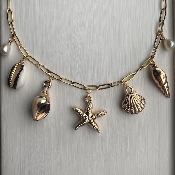 Ocean Charm Necklace - Etsy