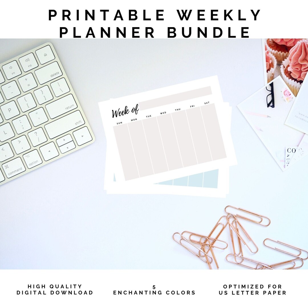 Printable Weekly Planner Bundle, Undated Weekly Planner Printables - Etsy