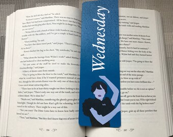 Wednesday Addams Series Inspired Bookmark Perfect for Book Lovers/ Fans ...