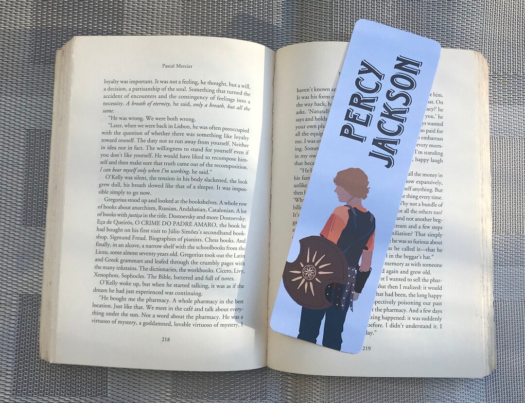 Percy Bookmark in Light Blue, Pjo Merch, Percy Accessories - Etsy