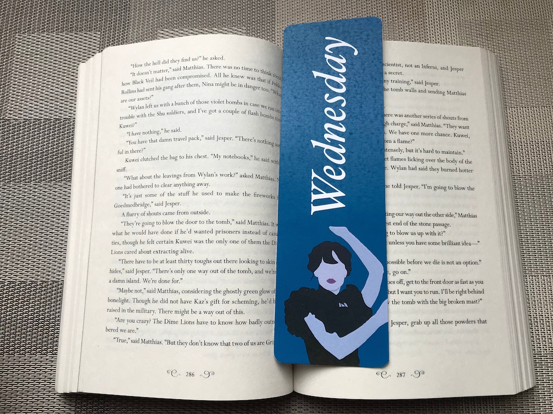 Wednesday Bookmark Netflix, Wednesday Adams, Bookmark, Book Lover - Etsy