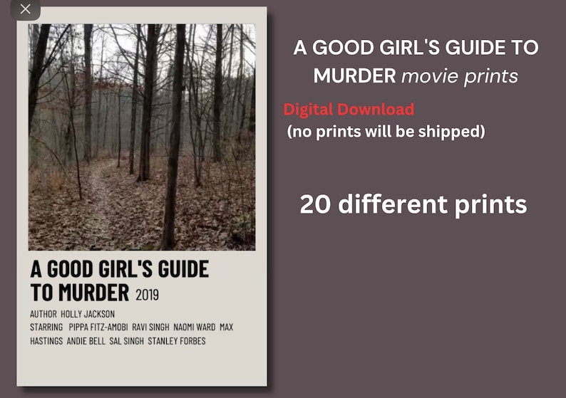 A Good Girl’s Guide to Murder Printable Polaroid Movie Posters, Agggtm ...