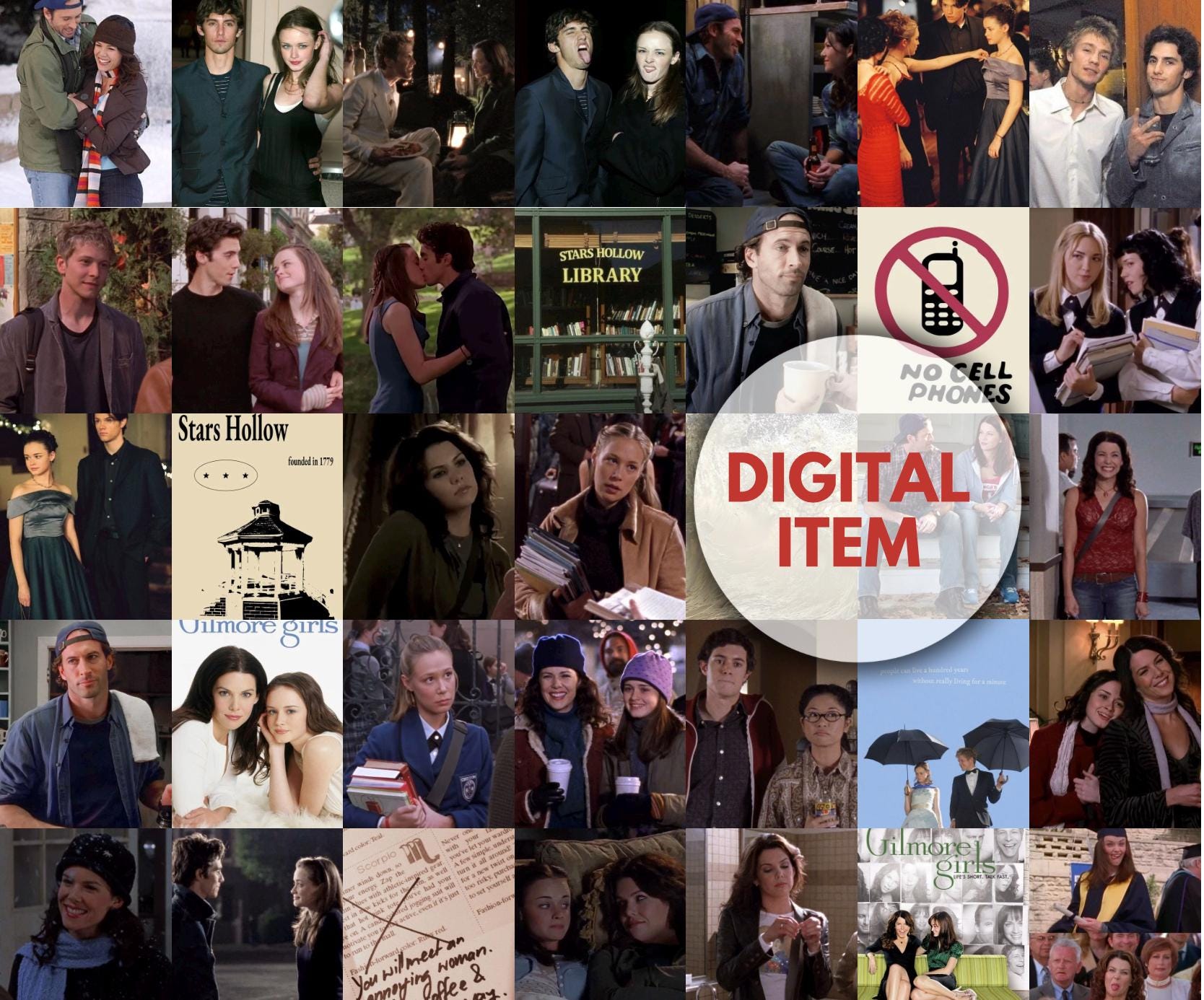 50 PCS Gilmore Girls Wall Collage Kit, Various Aspect Ratios, Autumn ...