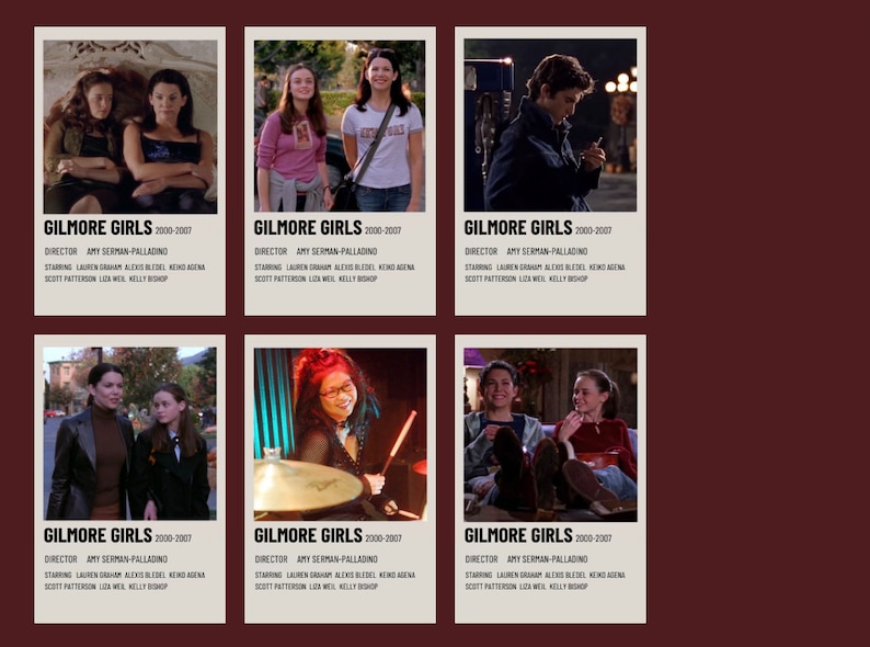 Gilmore Girls Polaroid Movie Posters Printable, Gilmore Girls Fall ...