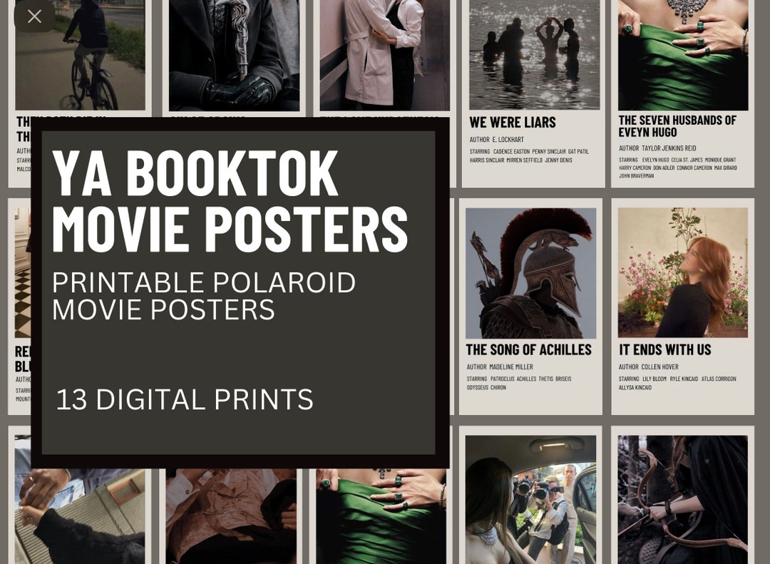 YA Booktok Polaroid Move Posters (printable Wall Posters), the Seven ...