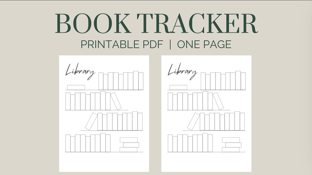 Printable Book Tracker Book Log Simple Printable Planner - Etsy