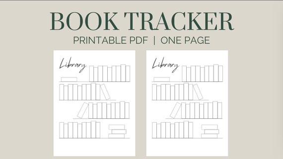 Printable Book Tracker Book Log Simple Printable Planner - Etsy