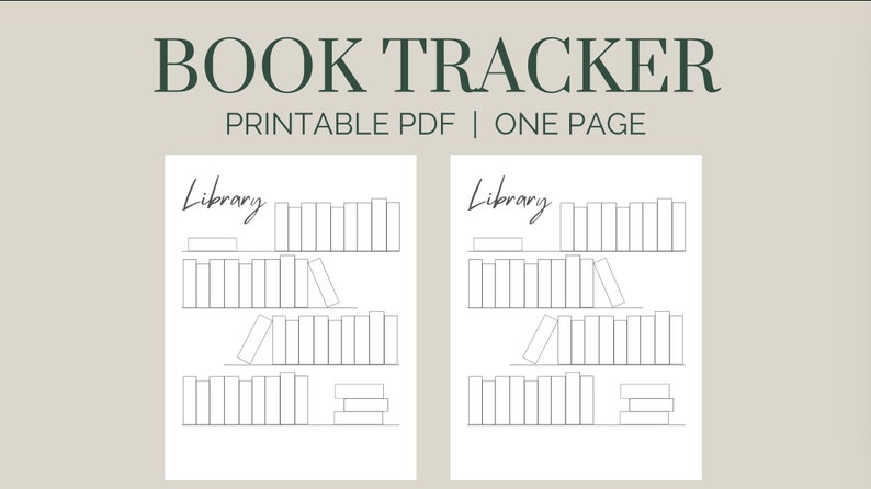 Printable Book Tracker Book Log Simple Printable Planner - Etsy