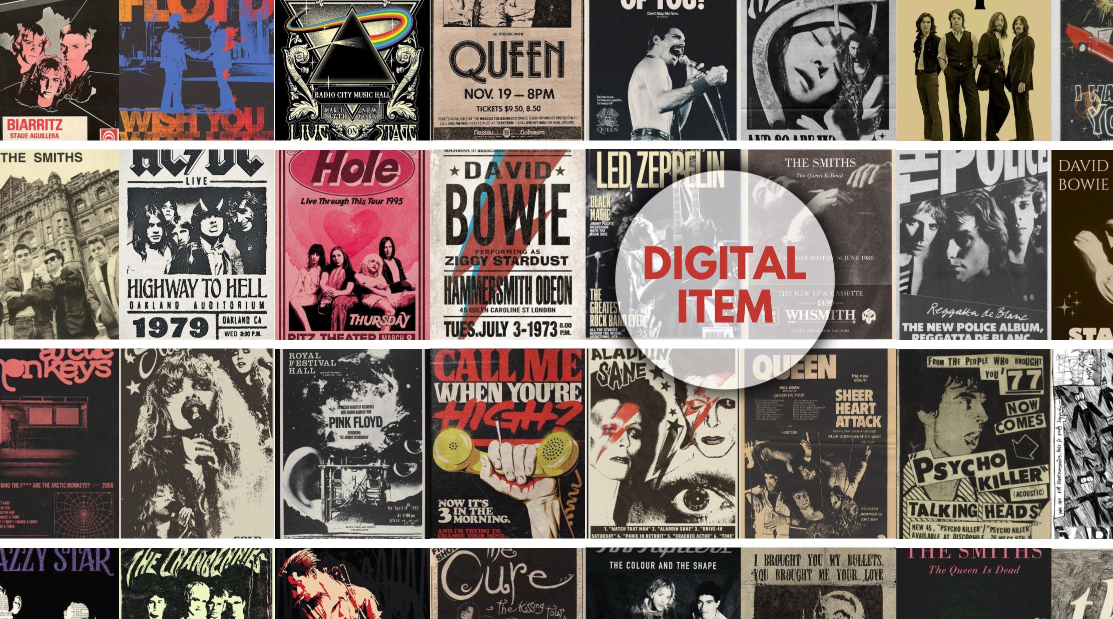 40 PCS Retro Wall Collage Kit, Vintage Music Posters, Retro Music ...