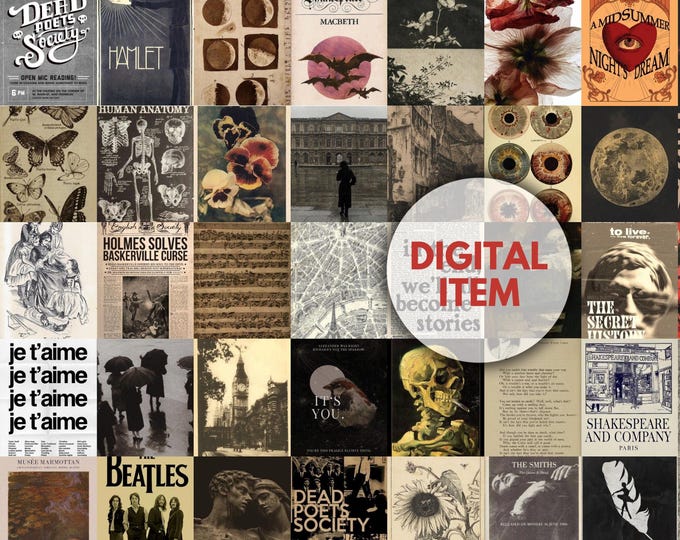 50 PCS Grunge Wall Collage Kit, Printable Downtown Girl Posters ...