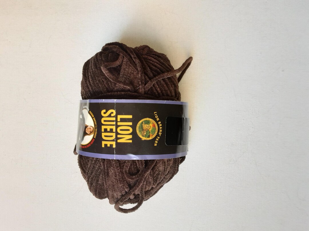 Lion Brand Suede Yarn, Coffee Suede Yarn, Discontinued Yarn, Destash ...