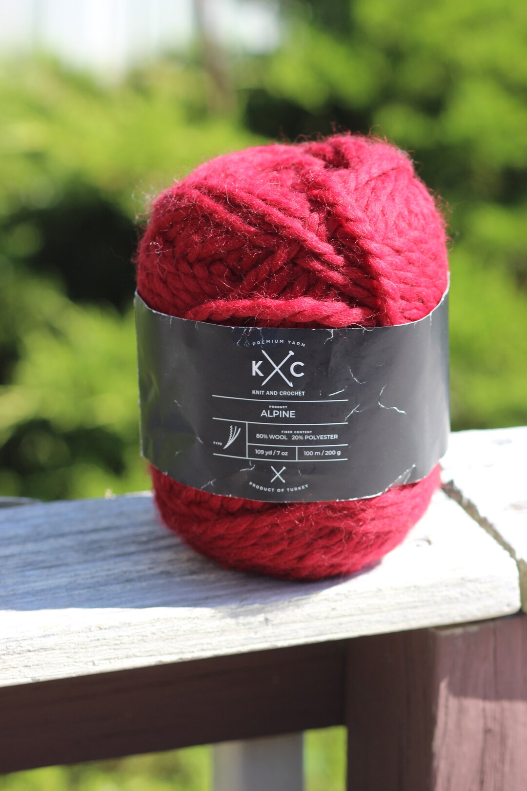 K C Yarn Knit Crochet Yarn Alpine Yarn Wine Yarn Super - Etsy