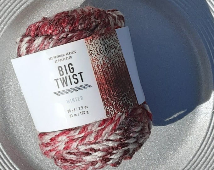 Big Twist Winter Yarn, Big Twist Red Winter Yarn, Metallic Thread Yarn ...