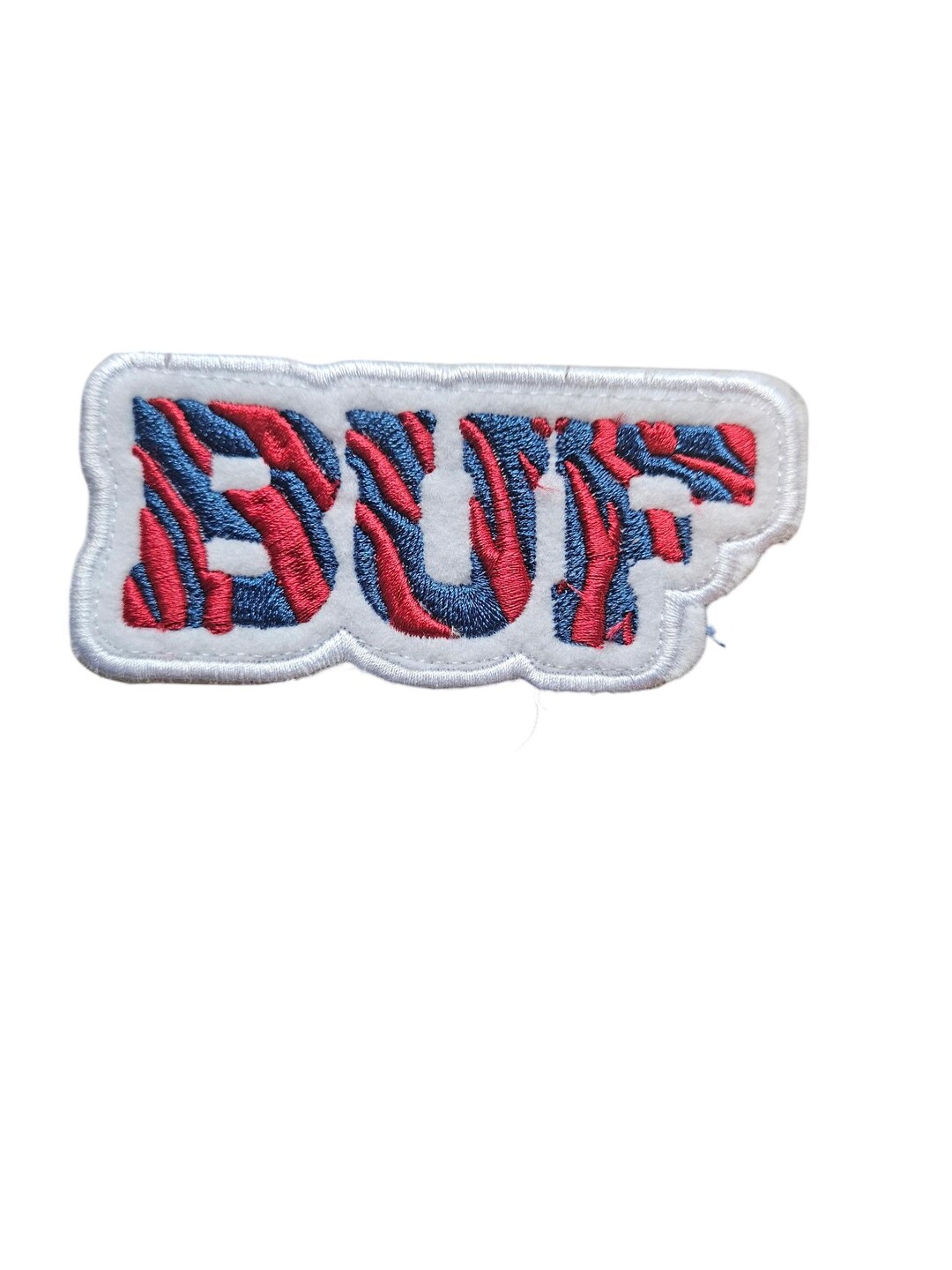 134.BUF Tiger Stripe Patch – Buffalo Football Iron-on Felt Patch – Red ...
