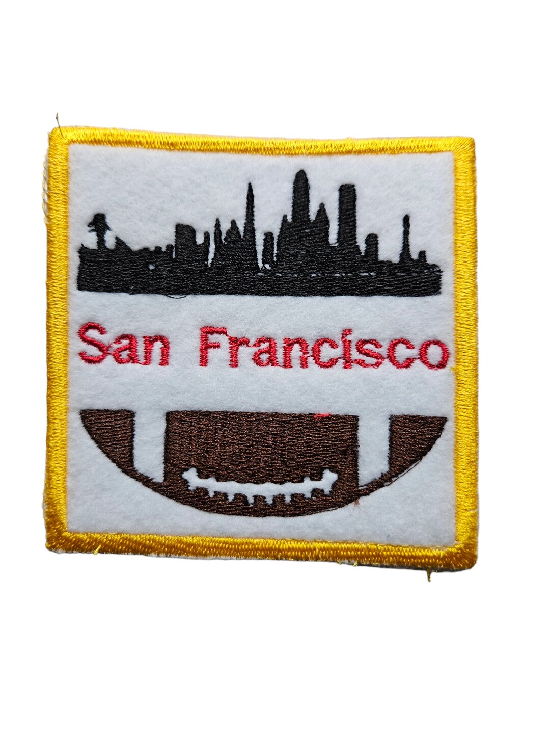 San Francisco Football City Skyline Cityscape Iron-on Patches 2 Sizes ...