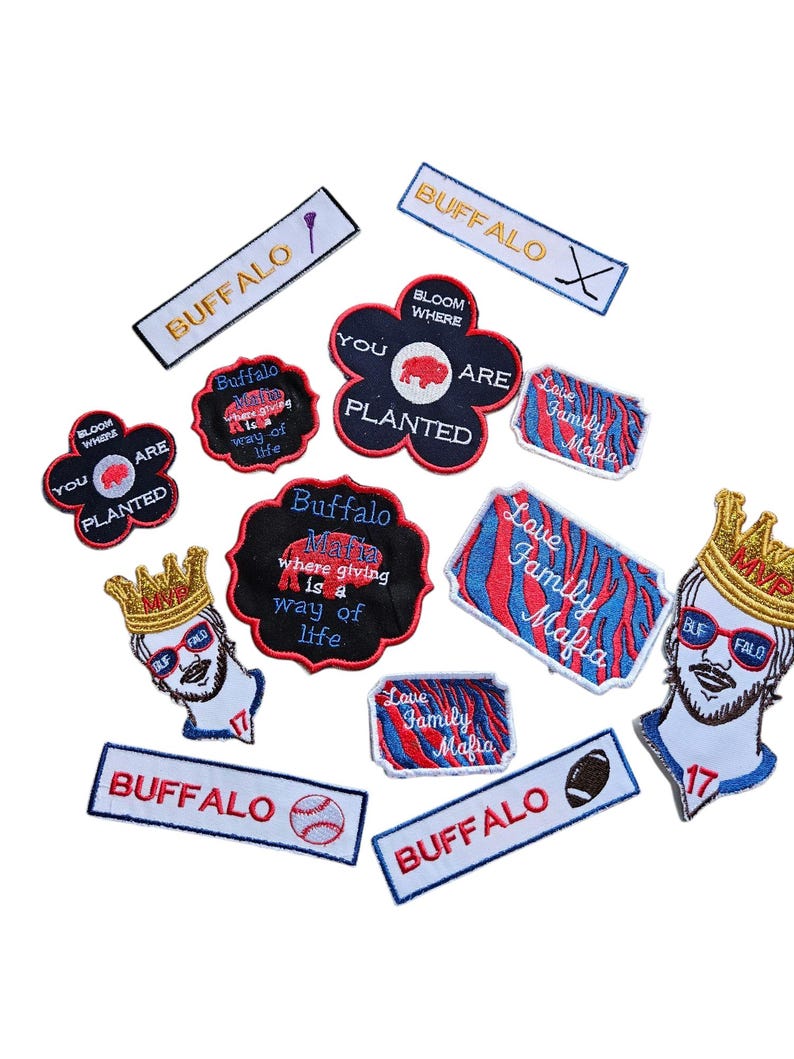 10. Buffalo Lacrosse Patch - Diamond - Iron -on - 4 & 2.5 Inches - Etsy