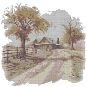 Old Barn Cross Stitch Pattern Pdf Digital Download - Etsy