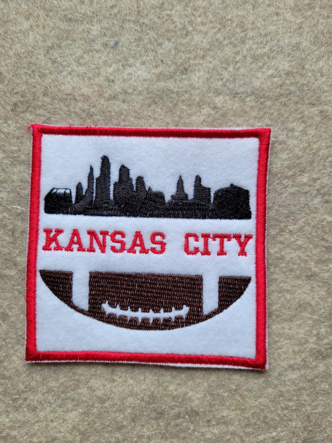 Kansas City Football Cityscape Skyline Patch 2 Sizes Iron On - Etsy