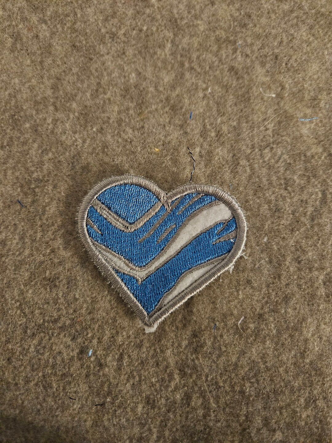 Detroit Football Striped Heart Patch 2 Sizes Available - Etsy