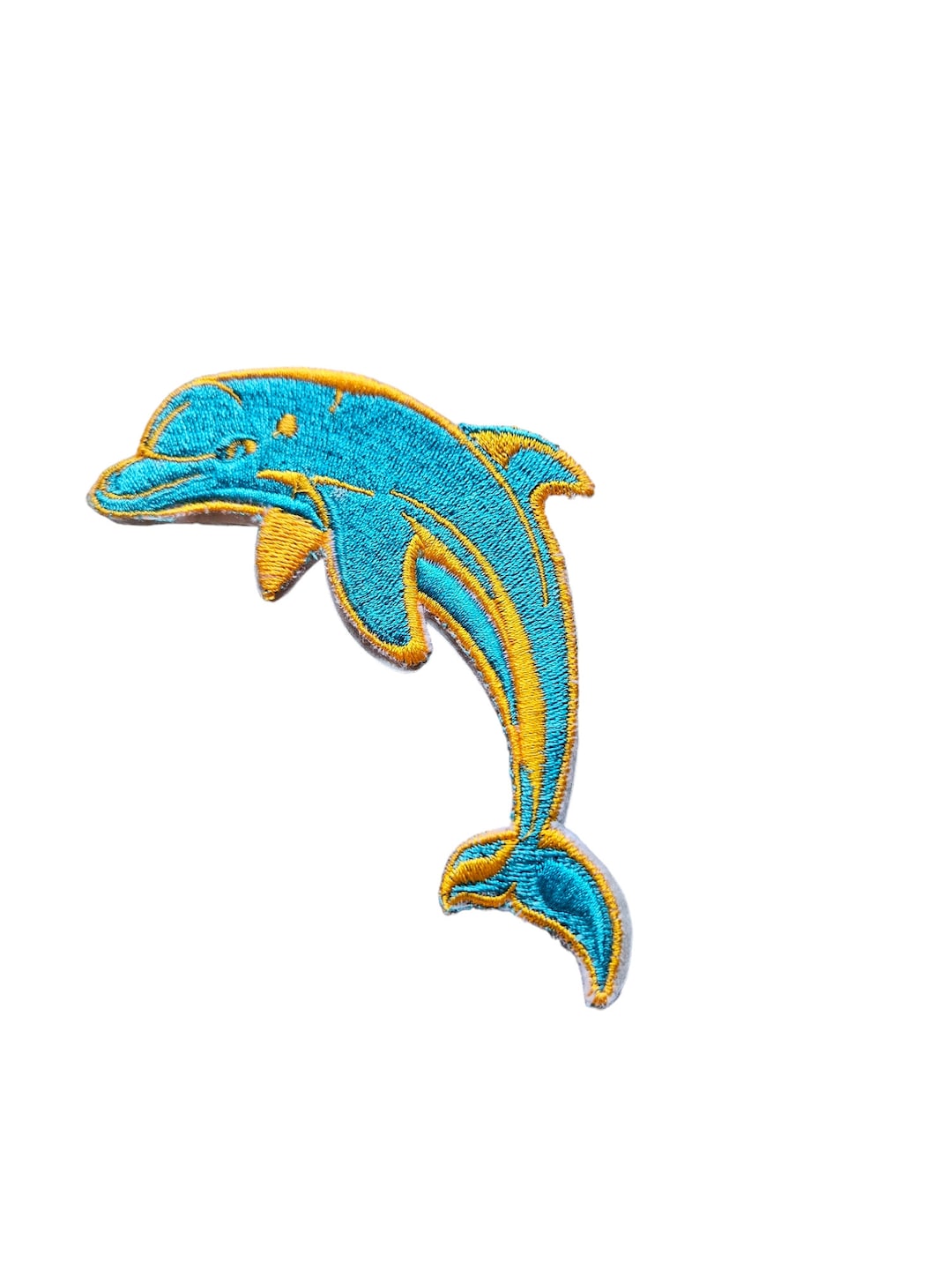 Dolphin Shaped Patch - Iron on - Embroidered Sea Animal - Etsy