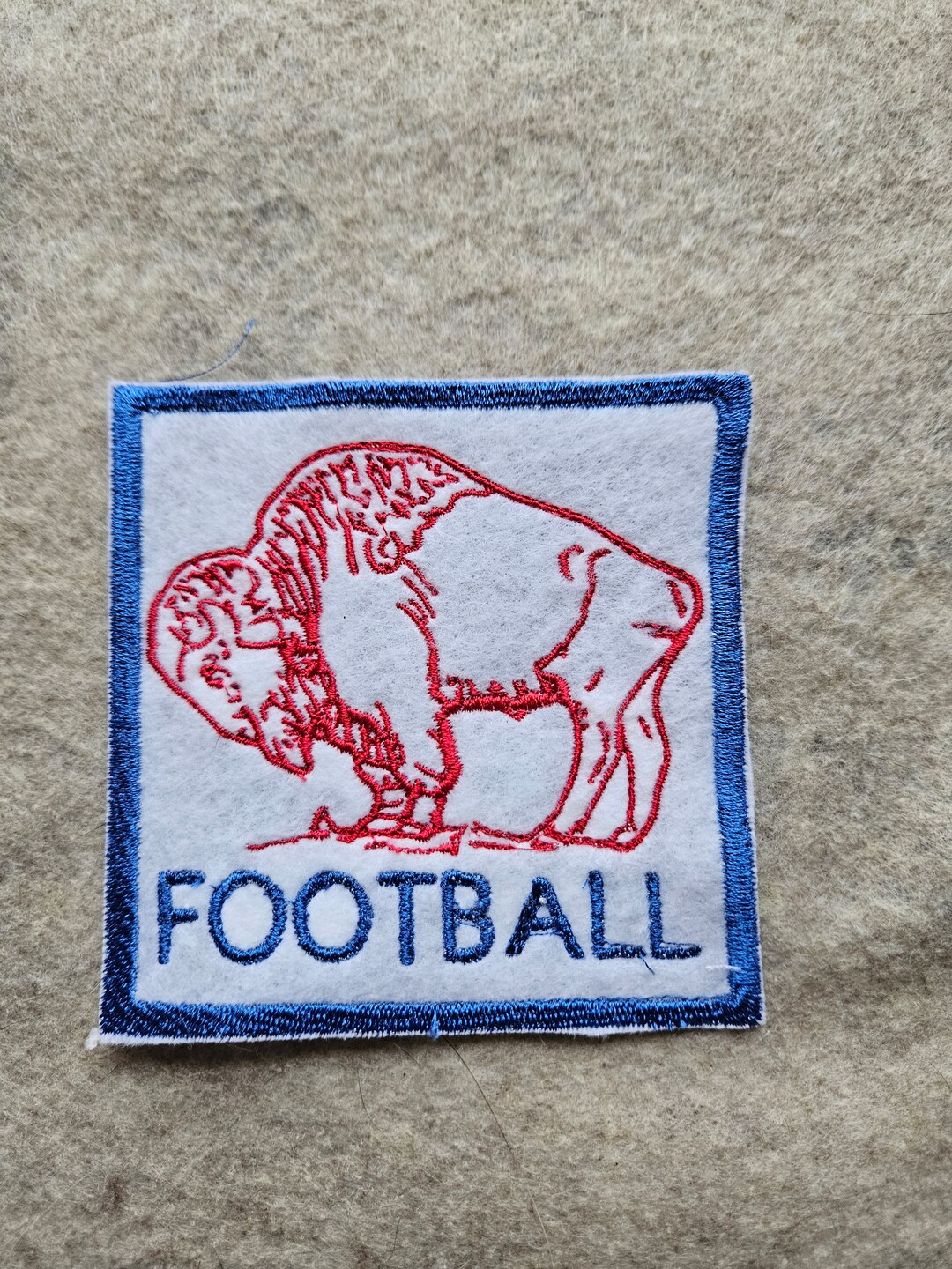 Standing Buffalo Football Patch 2 Sizes Available Iron On - Etsy