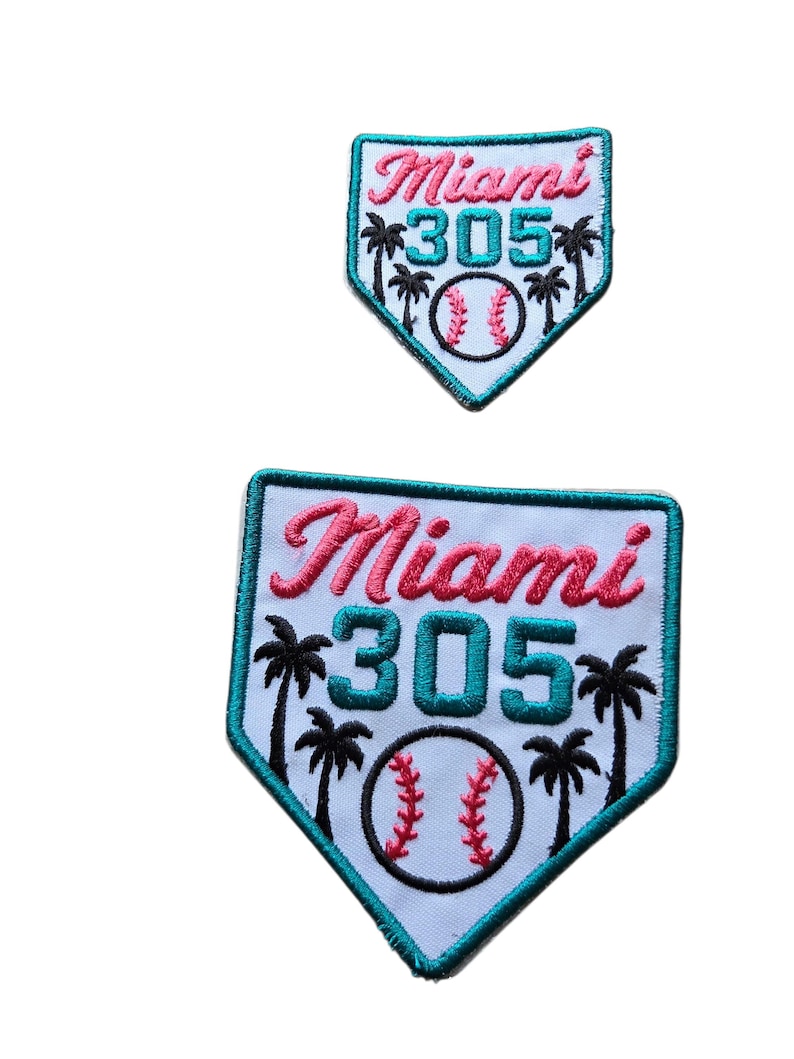 Miami Baseball Patch Various Shapes and Sizes - Iron -on - Etsy