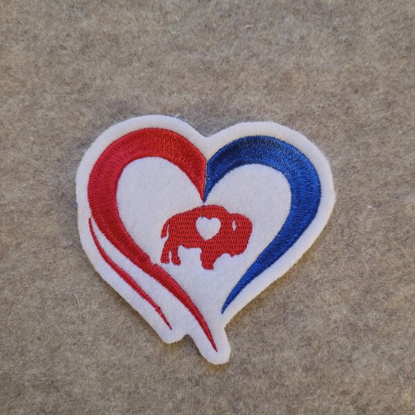 Buffalo Heart Iron On - Etsy