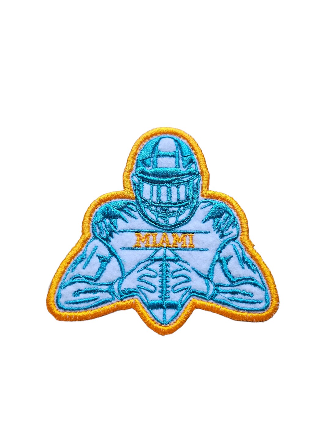 Miami Football Patch - Player Shaped- Iron On - Etsy