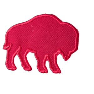 Buffalo Football Patch- Striped, Solid Red or Blue — Iron on ...