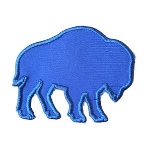 Buffalo Football Patch- Striped, Solid Red or Blue — Iron on ...