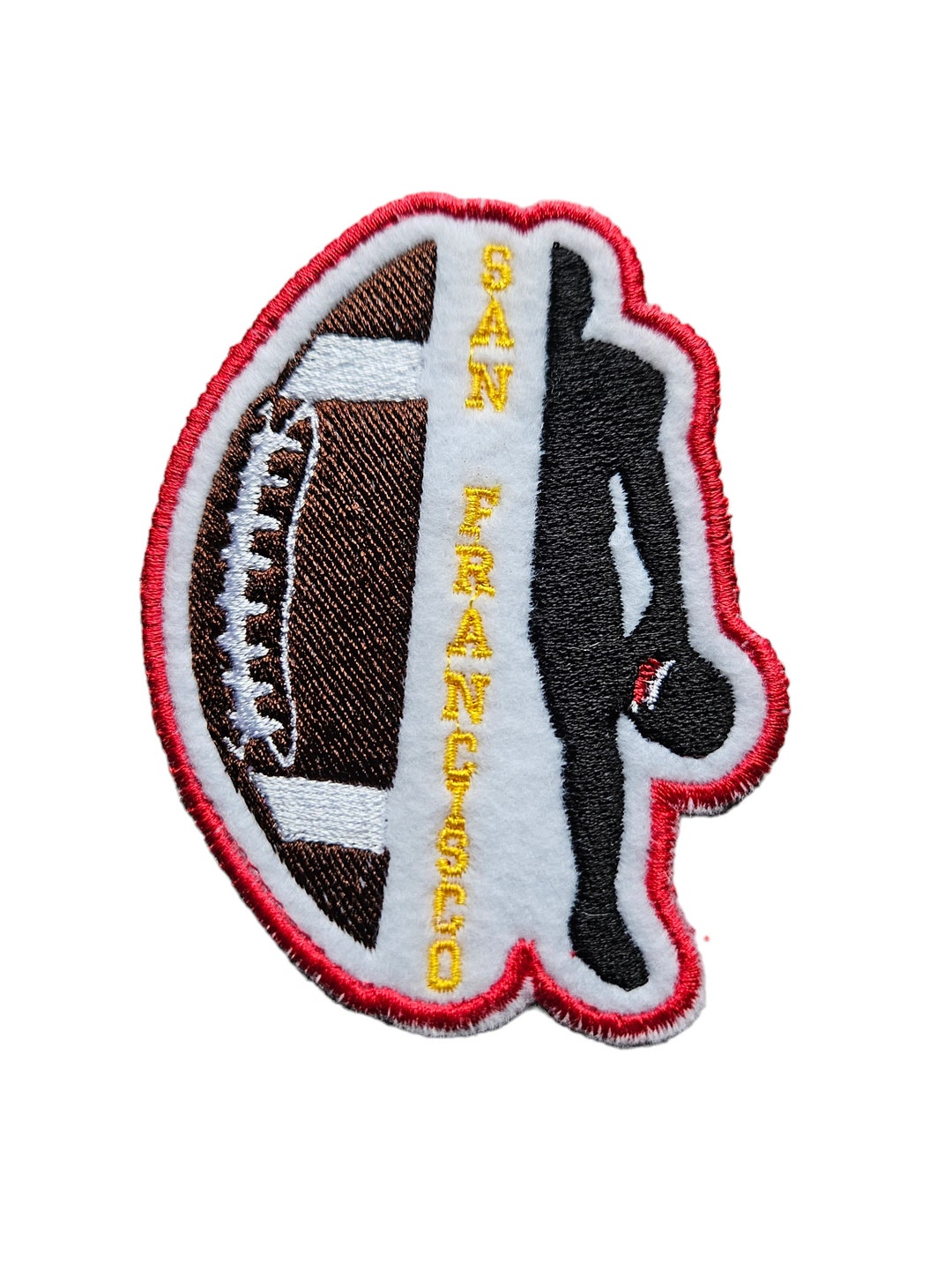 San Francisco Football Patch Player Shape Iron On - Etsy