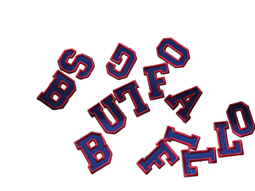 Letter Patch 2 Inch– Team Colors - Embroidered Applique Iron on ...