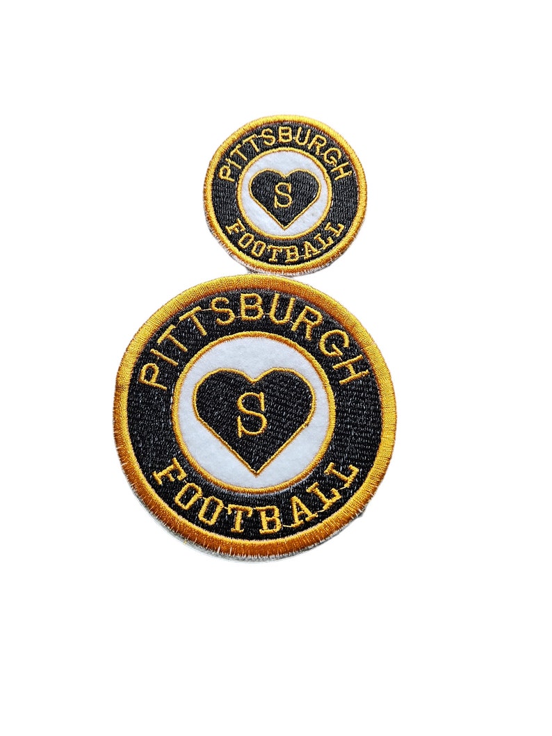 Pittsburgh Football Patch Team Color Circle Iron On - Etsy