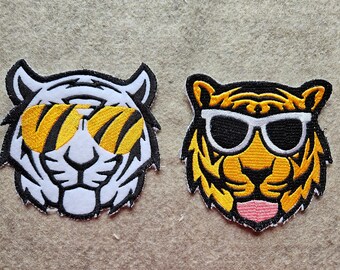 Majestic White Tiger Iron on Embroidery Patch Mtcoffinz - Etsy