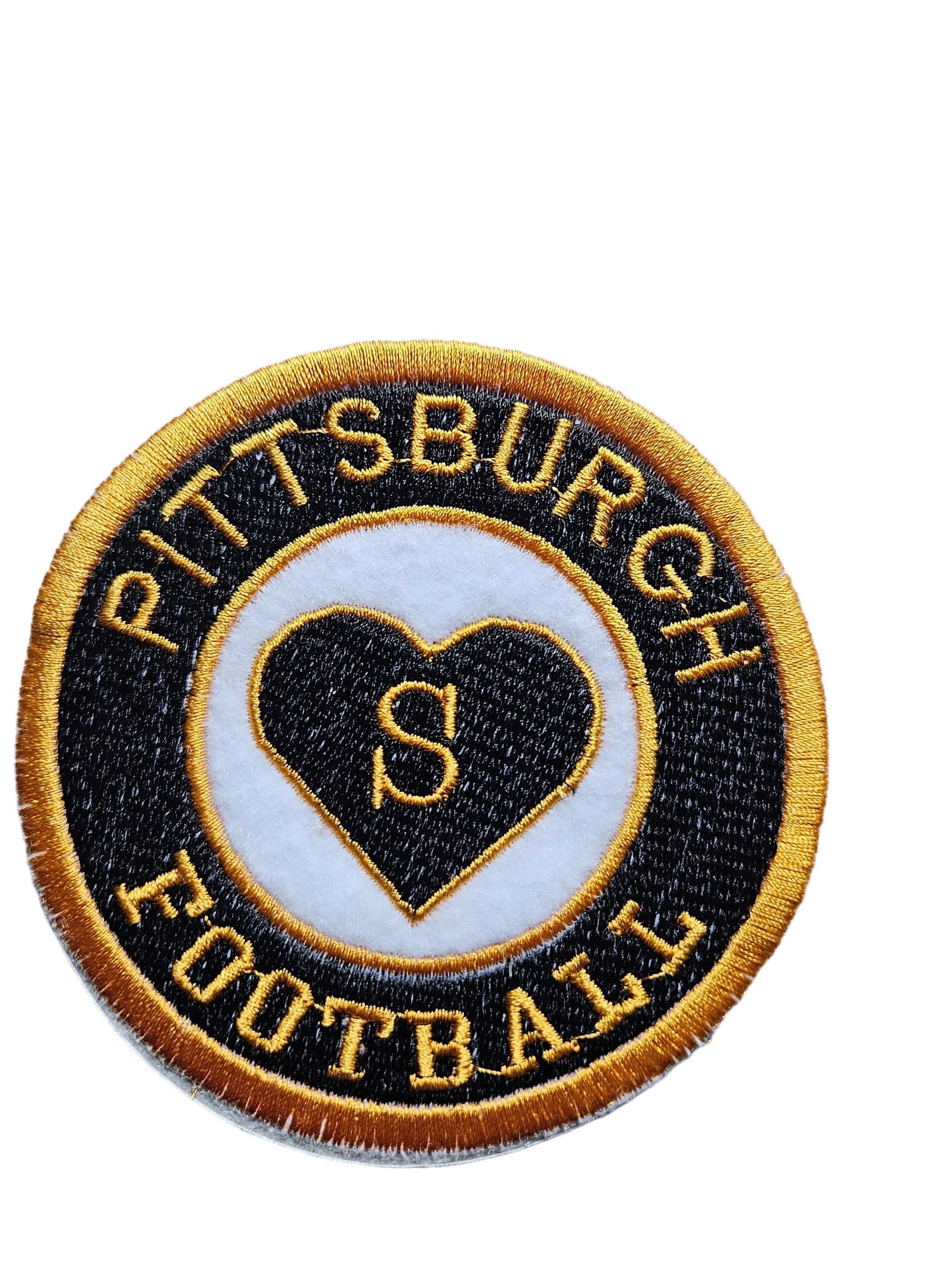 Pittsburgh Football Patch Team Color Circle Iron On - Etsy