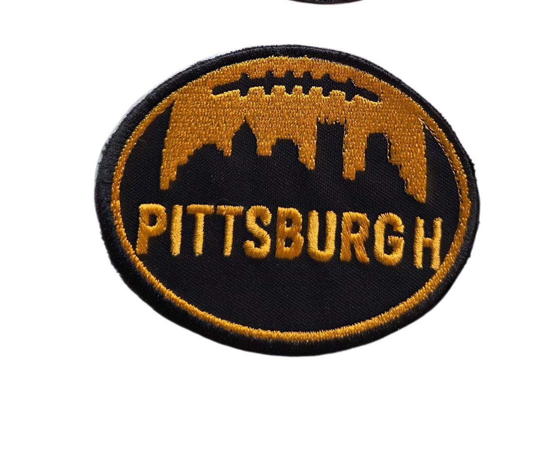Pittsburgh Football Patch- City Skyline, Team Colors - Iron on ...