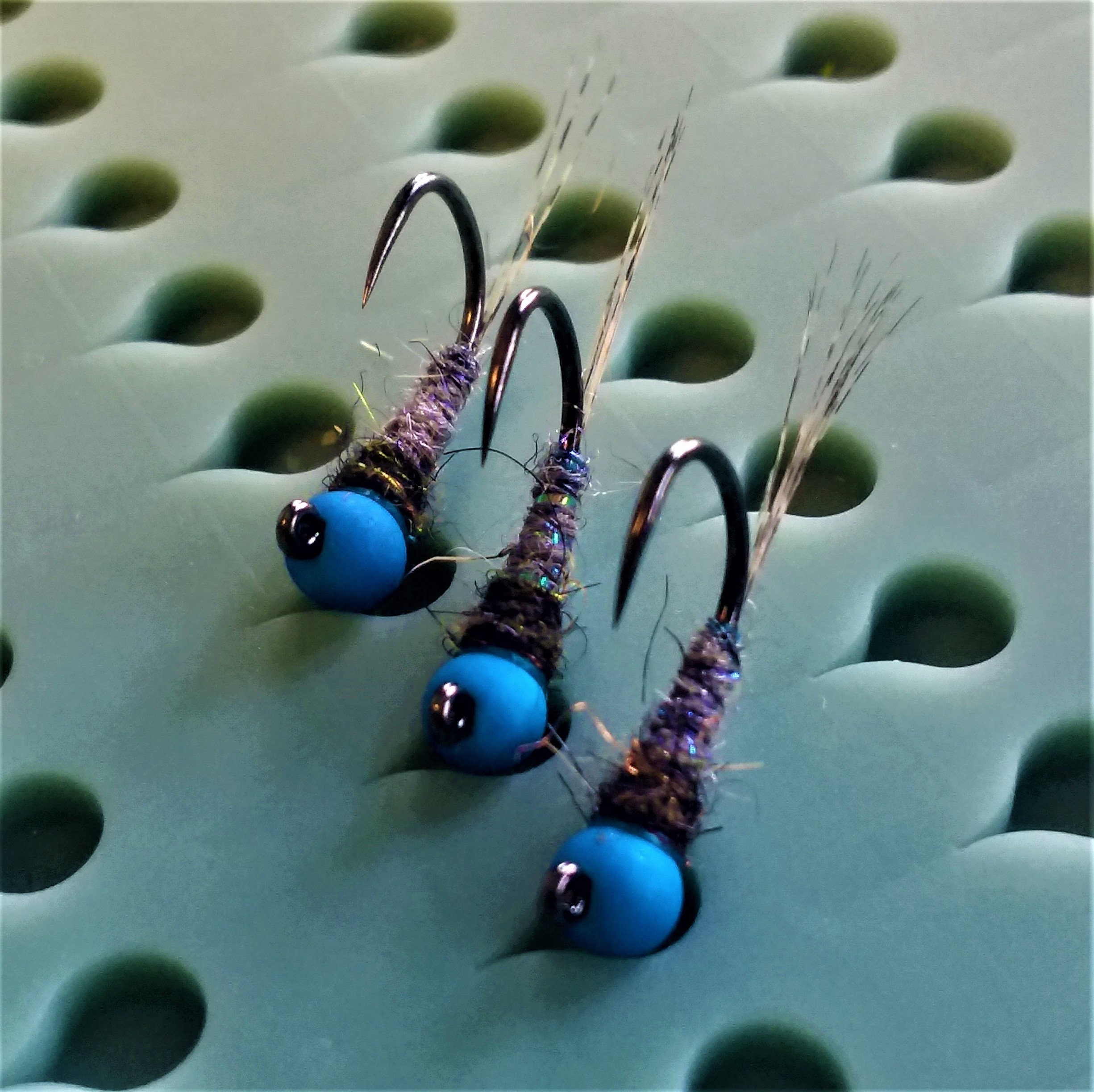 3 Tungsten Blue Squirrel Jig Nymph Fly. Euro Nymphs - Etsy