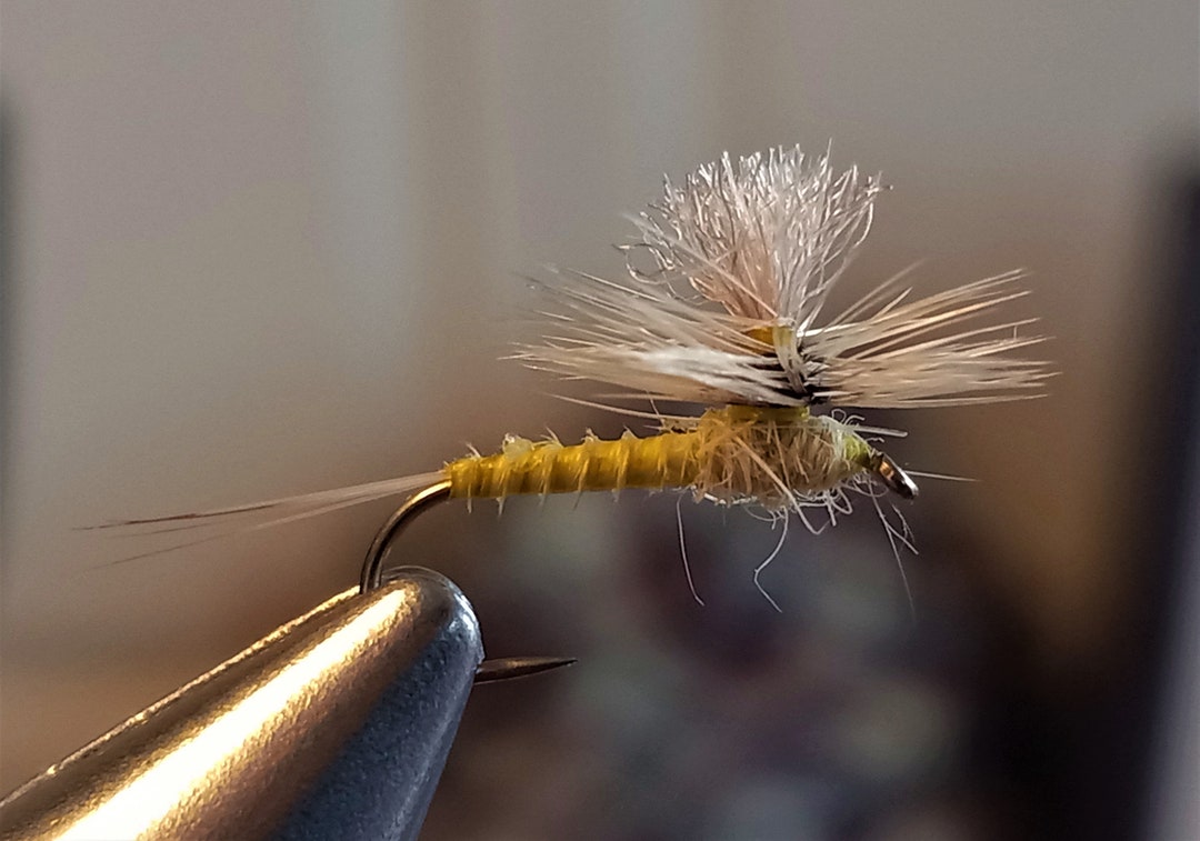 3- Pmd/sulfur Biot Body Parachute Fly. Dry Flies. - Etsy