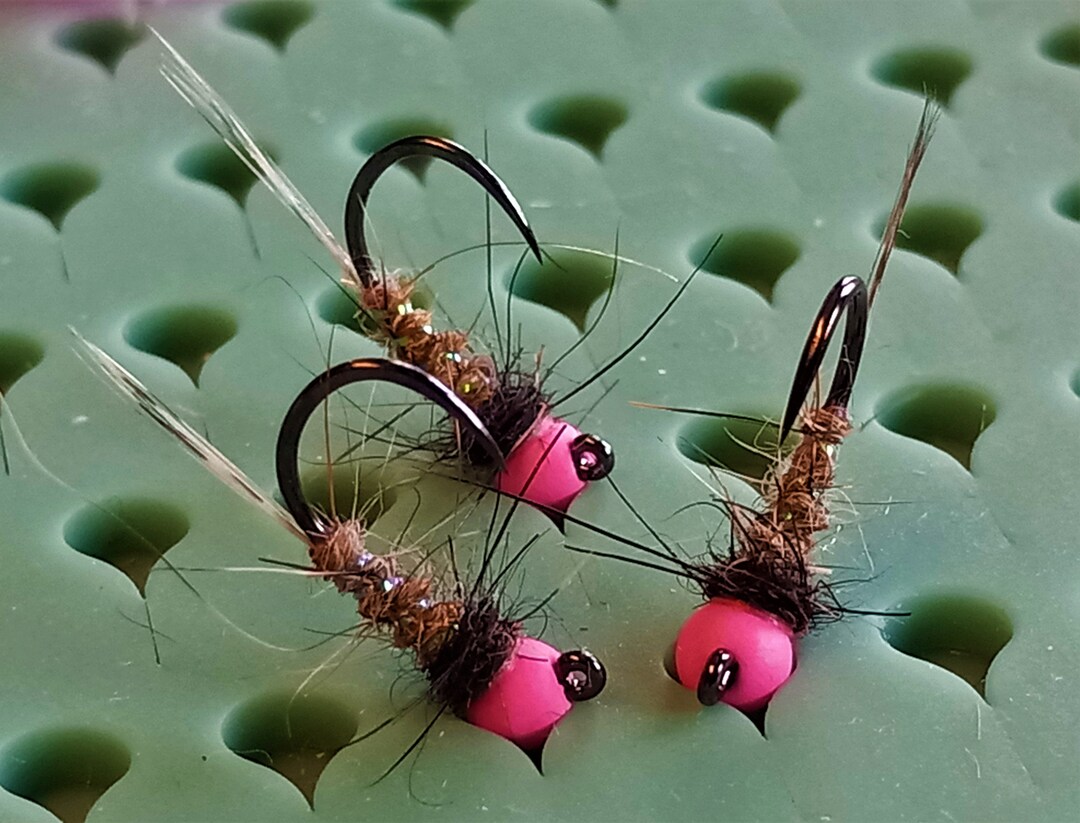 3 Tungsten Pink Squirrel Jig Nymph Fly. Euro Nymphs - Etsy