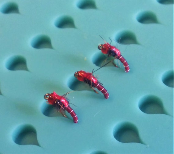 3 Blood Midge Larvae Fly. Nymph Flies | Etsy