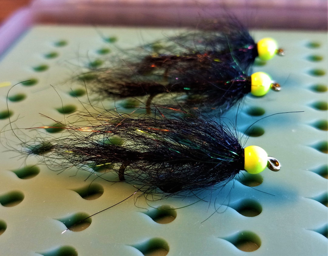 3- Hot Head Leech Streamer Fly. Streamer Flies. - Etsy