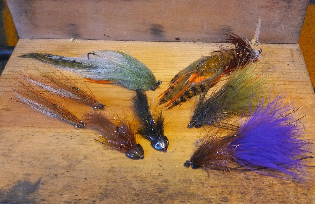 Bottom Bouncer Bass Streamer Fly Assortment 8 Flies. Streamer Flies. - Etsy