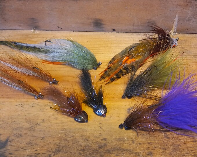 Bottom Bouncer Bass Streamer Fly Assortment (8 Flies). Streamer Flies ...