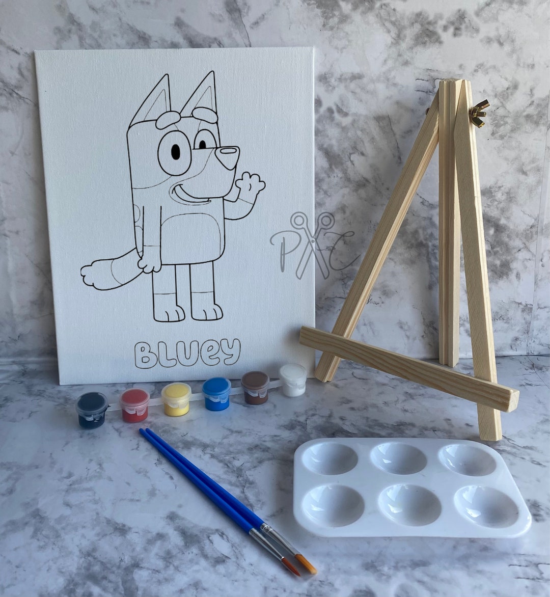 Canvas Paint Kit Pre Drawn Outline Canvas Paint Kit Party Activity ...