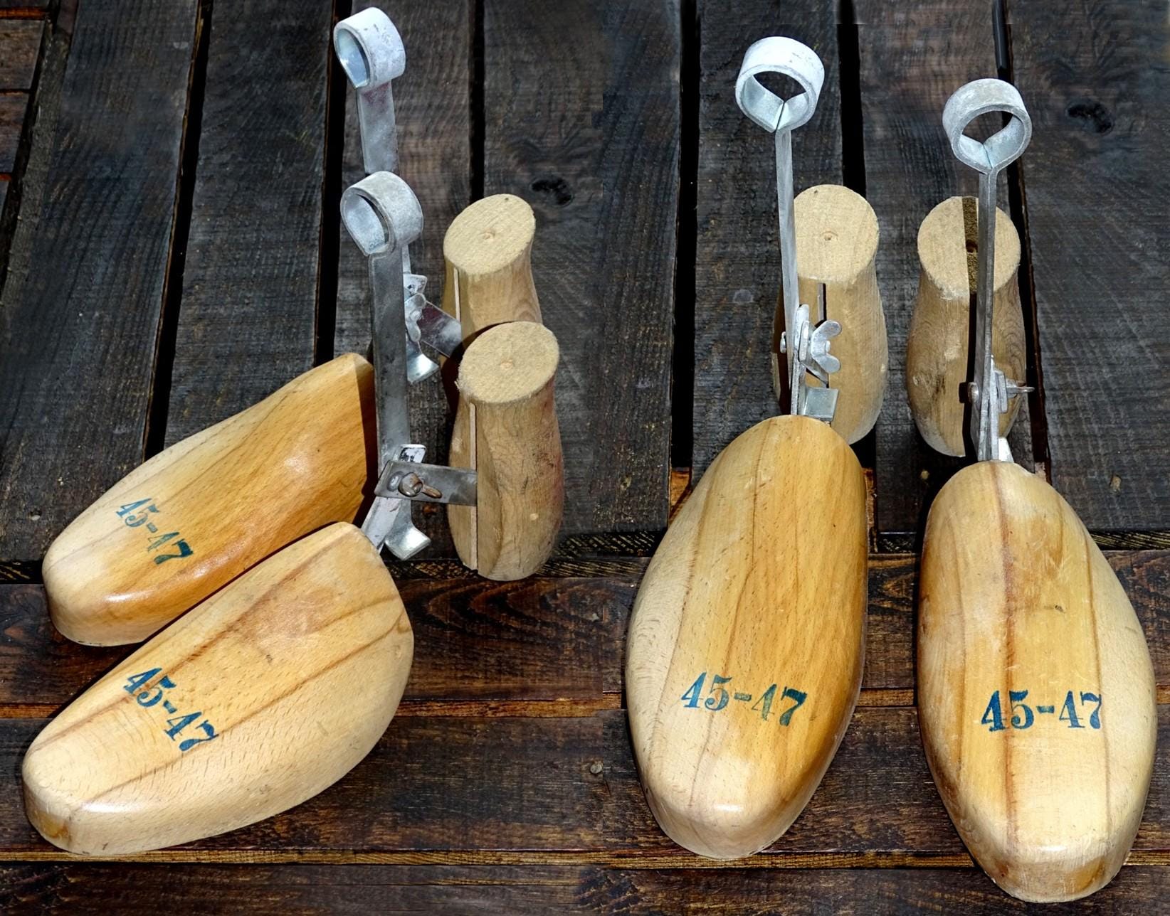 Vintage 1970s Wooden Shoe Trees Mens Boot Stretcher Original German ...