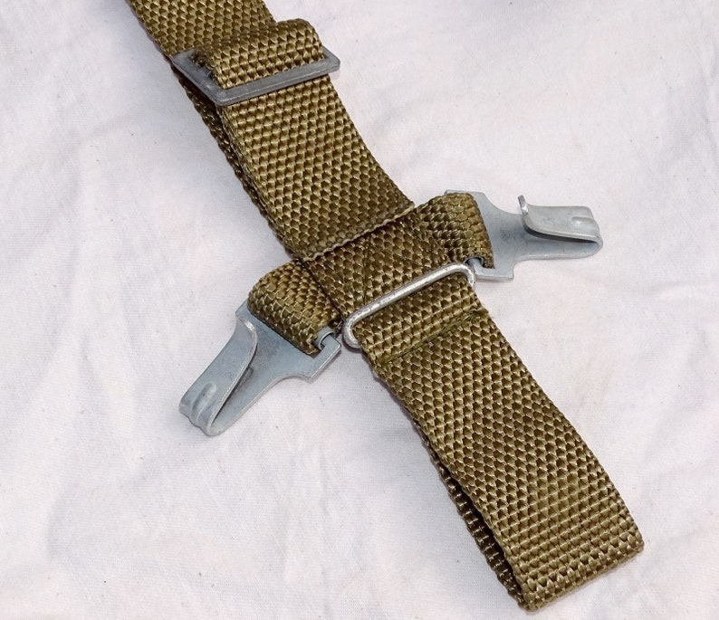 Ex-army Shoulder Harness Green Webbing With Leather Strap Braces Yoke ...