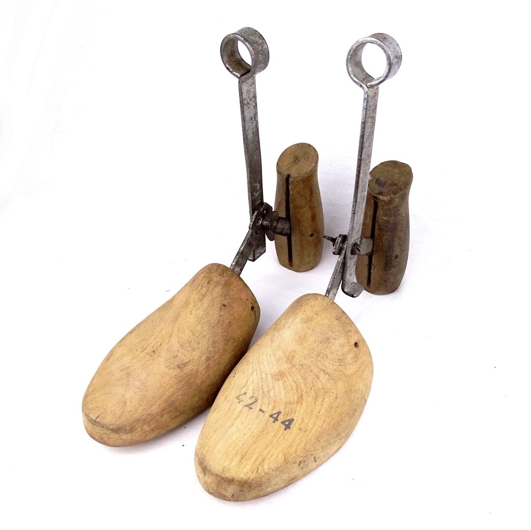 1960s Wooden Shoe Trees Mens Boot Stretcher Original German Austrian ...