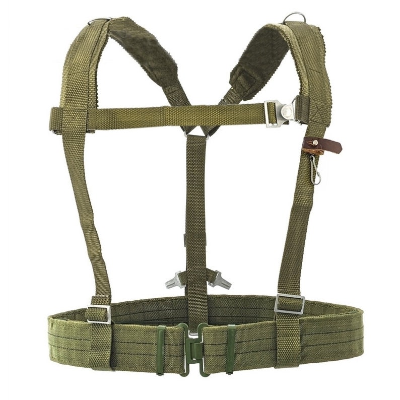 Original Ex-army Belt & Harness Webbing Rig System Tactical Belt Y ...