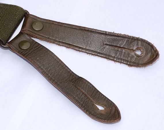 Genuine German Army Braces Real Leather Ends Adjustab… - Gem